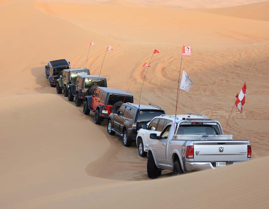 Car desert flag dubai