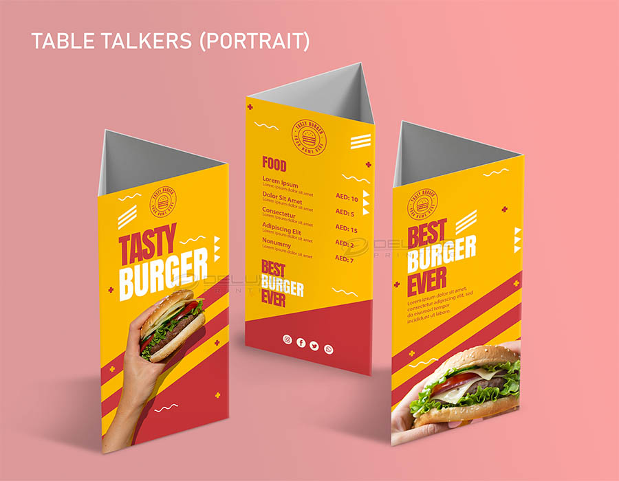 Tent Cards in Dubai by Deluxe Printing