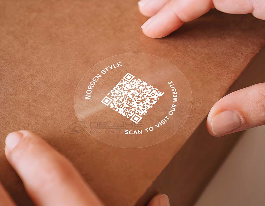 White ink stickers printing in Dubai.